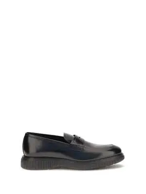FERRAGAMO Brushed Calfskin Loafers With Gancini Ornament