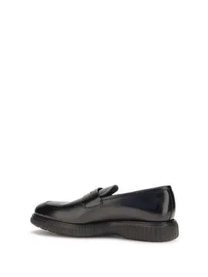 FERRAGAMO Brushed Calfskin Loafers With Gancini Ornament