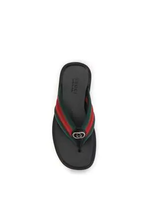 Gucci Maverik Gg Interlocking Flip-flop Sandals