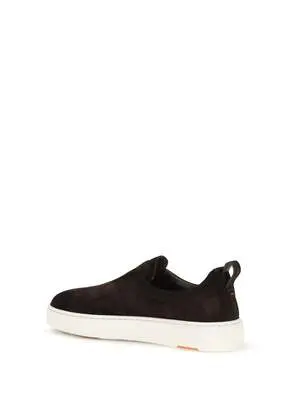 Santoni Suede Slip-on Sneakers - Brown