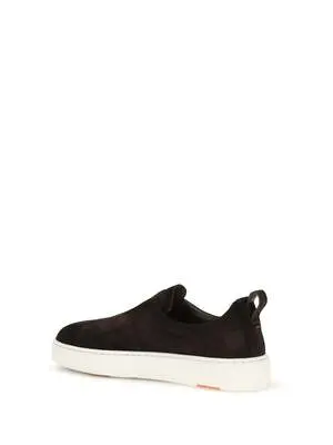 Santoni Suede Slip-on Sneakers - Brown
