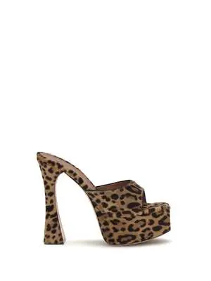 Amina Muaddi Leopard-print Dalida Sandals - Cream