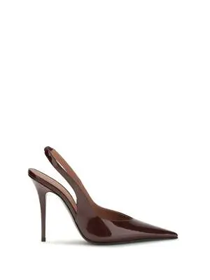 Amina Muaddi Anok Patent Leather Slingback Pumps Multicolor