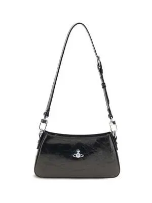 VIVIENNE WESTWOOD Tasha Mini Croc Shoulder Bag - Black