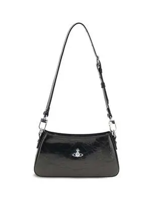VIVIENNE WESTWOOD Tasha Mini Croc Shoulder Bag - Black