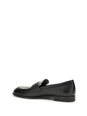 Burberry Opal Leather And Check Loafers