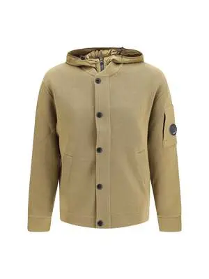 C.P. COMPANY Reversible Merino Wool And Stretch Nylon Cardigan - Cream