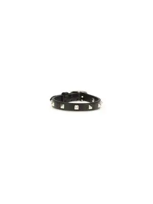 Valentino Garavani Rockstud Leather Bracelet - Black
