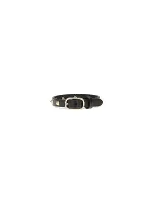 Valentino Garavani Rockstud Leather Bracelet - Black