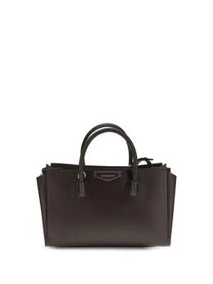 Givenchy Small Antigona Catchall Glossy Grained Leather Handbag - Brown
