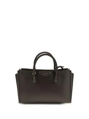 Givenchy Small Antigona Catchall Glossy Grained Leather Handbag - Brown