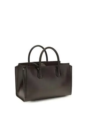 Givenchy Small Antigona Catchall Glossy Grained Leather Handbag - Brown