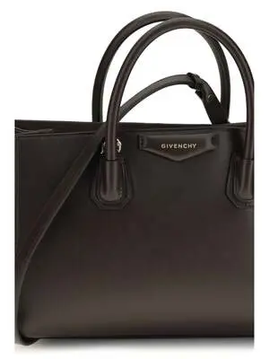 Givenchy Small Antigona Catchall Glossy Grained Leather Handbag - Brown