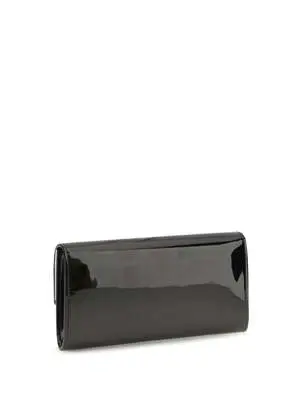 JIMMY CHOO Emmie Leather Clutch - Black