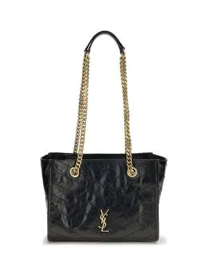 Saint Laurent Small Niki Leather Tote Bag - Black