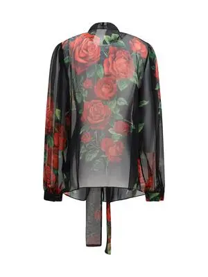 Dolce & Gabbana Rose Print Chiffon Blouse