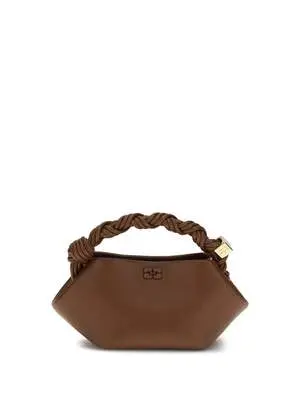 GANNI Mini Bou Leather Handbag - Brown