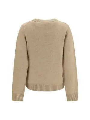 GANNI Wool Graphic Sweater - Cream
