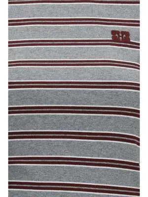 GANNI Double-sleeve Striped Cotton T-shirt - Gray
