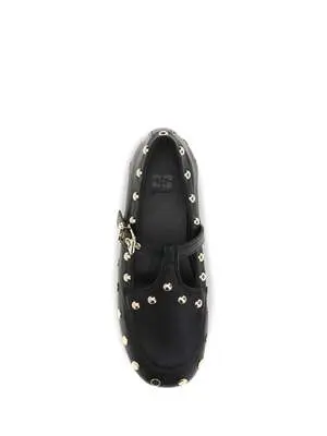 GANNI Mary Jenny Studded Ballerinas - Black
