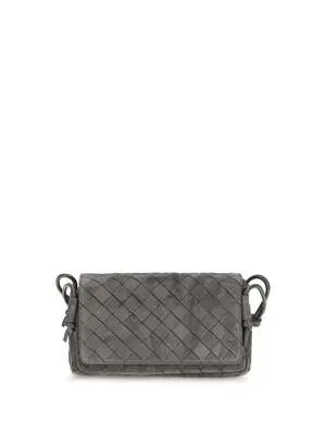 Bottega Veneta Notturno Suede Clutch - Gray