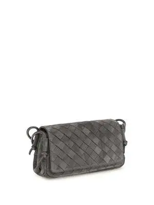 Bottega Veneta Notturno Suede Clutch - Gray