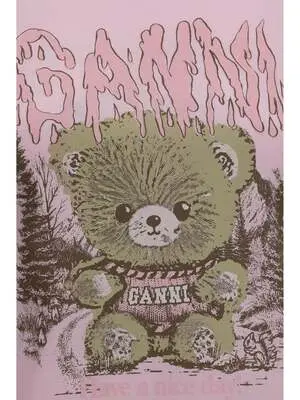 GANNI Teddy Forest Baby Fit Cotton T-shirt