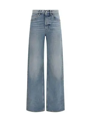 SAINT LAURENT High-Waisted Wide-Leg Jeans