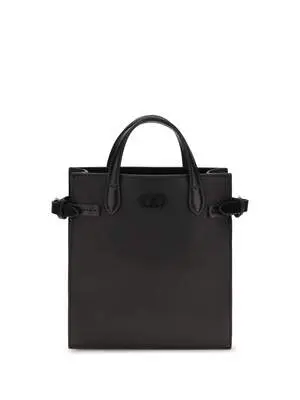 Valentino Garavani Small Antibes Grainy Leather Handbag - Black