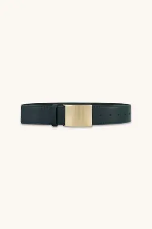 THE NOLI SHOP The Noli Shop Bianca Belt With Gold-Tone Buckle Deep Teal