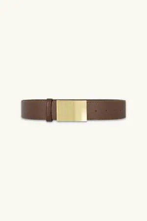 THE NOLI SHOP The Noli Shop Bianca Belt With Gold-Tone Buckle Espresso