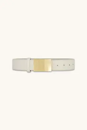 THE NOLI SHOP Bianca Belt With Gold-tone Buckle - Pearl