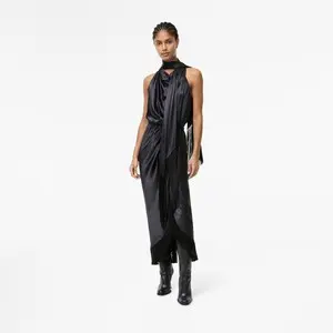 Burberry Fringed Silk Scarf Dress