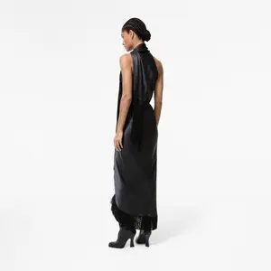 Burberry Fringed Silk Scarf Dress