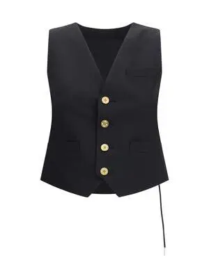 Sacai Twill Vest - Black
