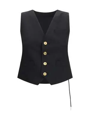 Sacai Twill Vest - Black