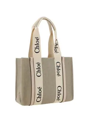 Chloé Woody Canvas Shoulder Bag