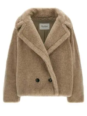 Max Mara Alpaca And Cashmere Blend Teddy Coat - Cream