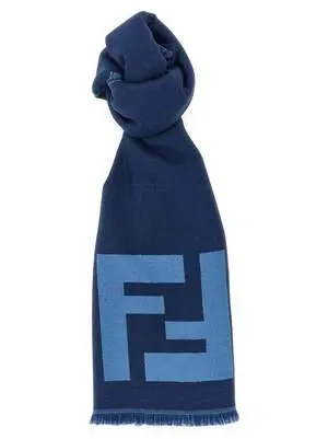 Fendi Ff Macro Scarf - Blue