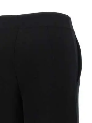 Max Mara Baldo Wide-leg Knit Pants - Black