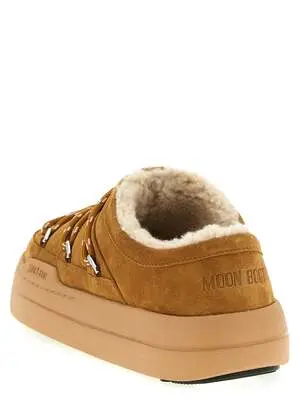 Moon Boot Park Slipper Suede Mules - Brown