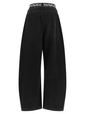 Alexander Wang Wide Leg Denim Pants - Black