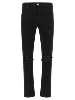 Amiri Mx1' Jeans With Distressed Details - Black