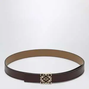 Loewe LOEWE Reversible Leather Belt With Anagram Buckle Red