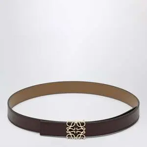 Loewe LOEWE Reversible Leather Belt With Anagram Buckle Red