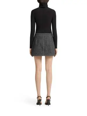COURREGES Two-pocket Denim Tweed Miniskirt