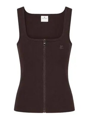 COURREGES Ribbed Tank Top - Multicolor