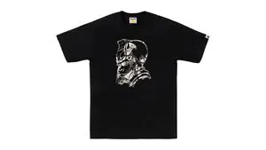 A BATHING APE Tree Edge Camo General Tee Shirt - Black