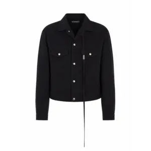 ANN DEMEULEMEESTER Cotton Denim Jacket - Black
