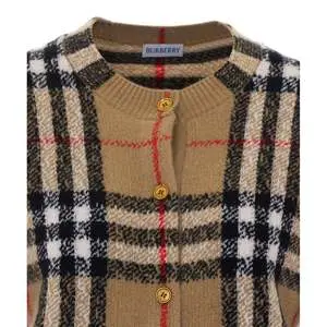 Burberry Check Cashmere Cardigan